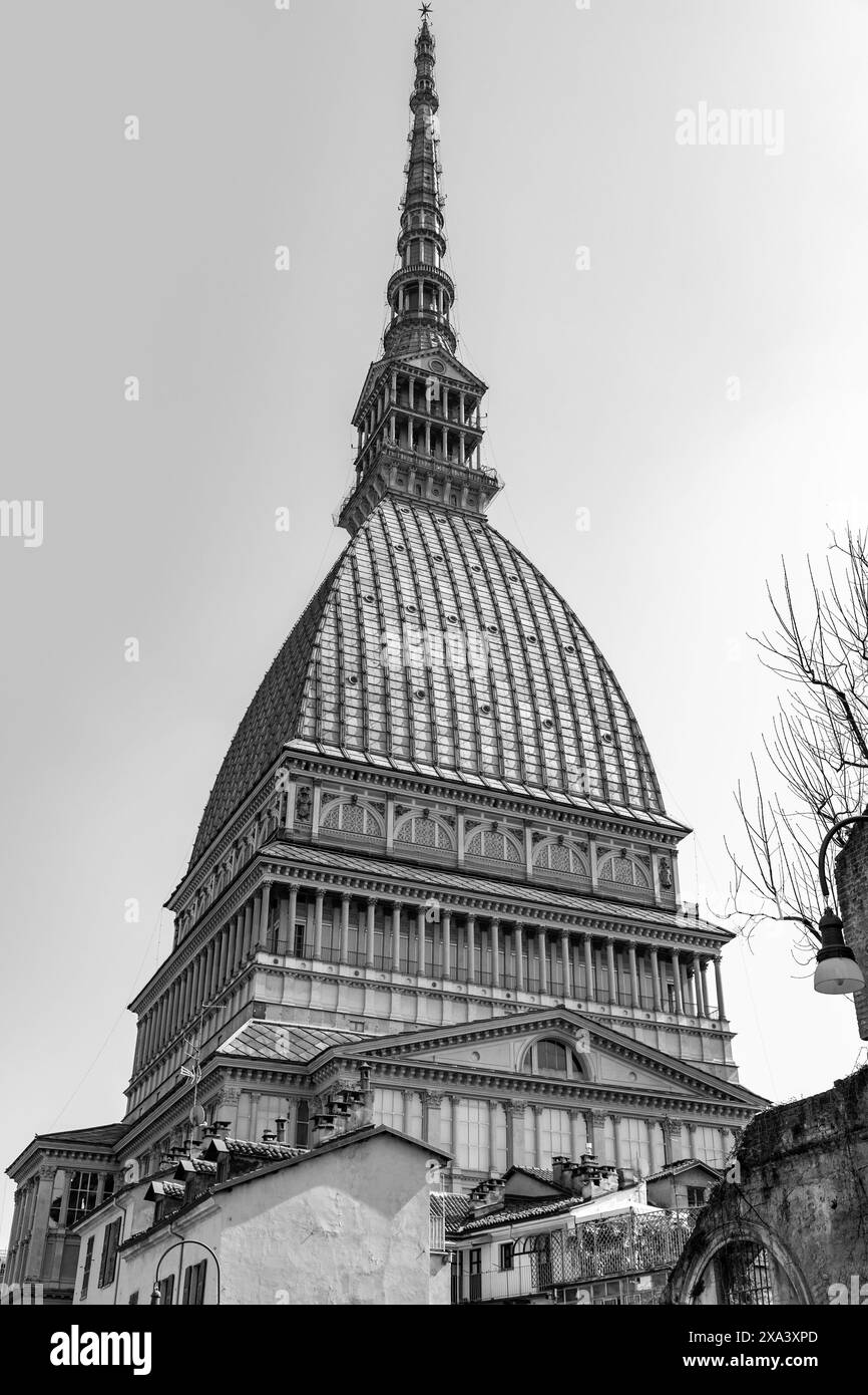 The Mole Antonelliana, a major landmark building in Turin, housing the ...