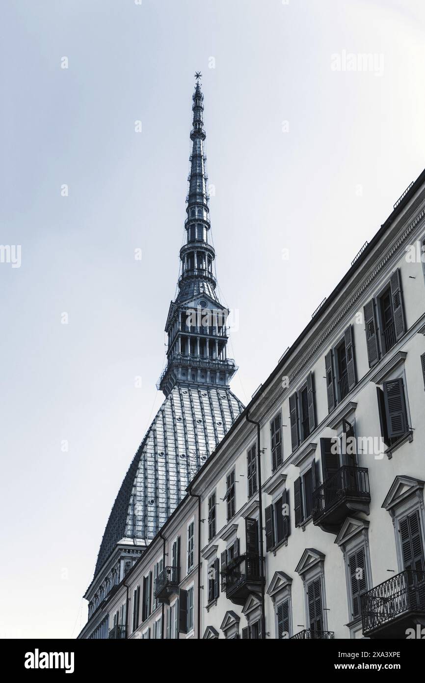 The Mole Antonelliana, a major landmark building in Turin, housing the ...