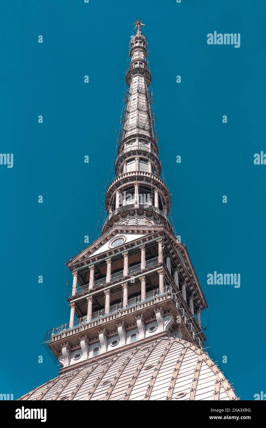 The Mole Antonelliana, a major landmark building in Turin, housing the ...
