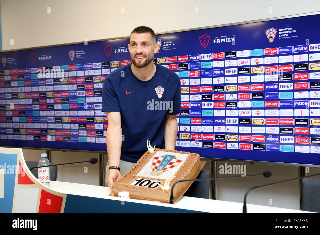 Rijeka, Croatia. 04th June, 2024. Mateo Kovacic of Croatia pose with a ...