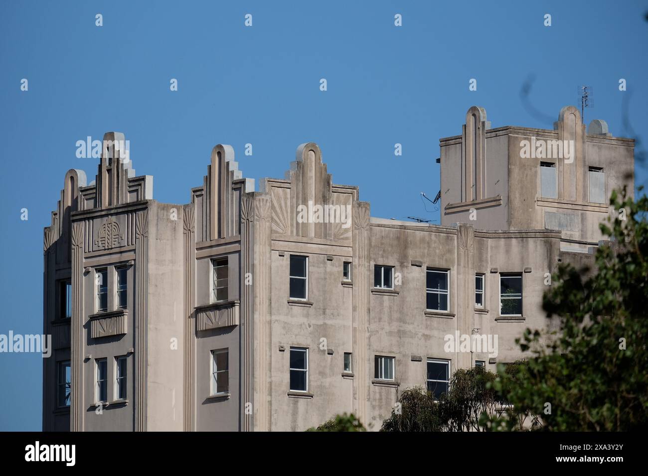 Art Deco architecture in Sydney, Australia, details upper floors of ...