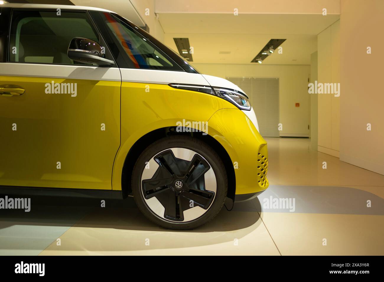 classic yellow electric bus Volkswagen ID Buzz, Old-school cool meets ...