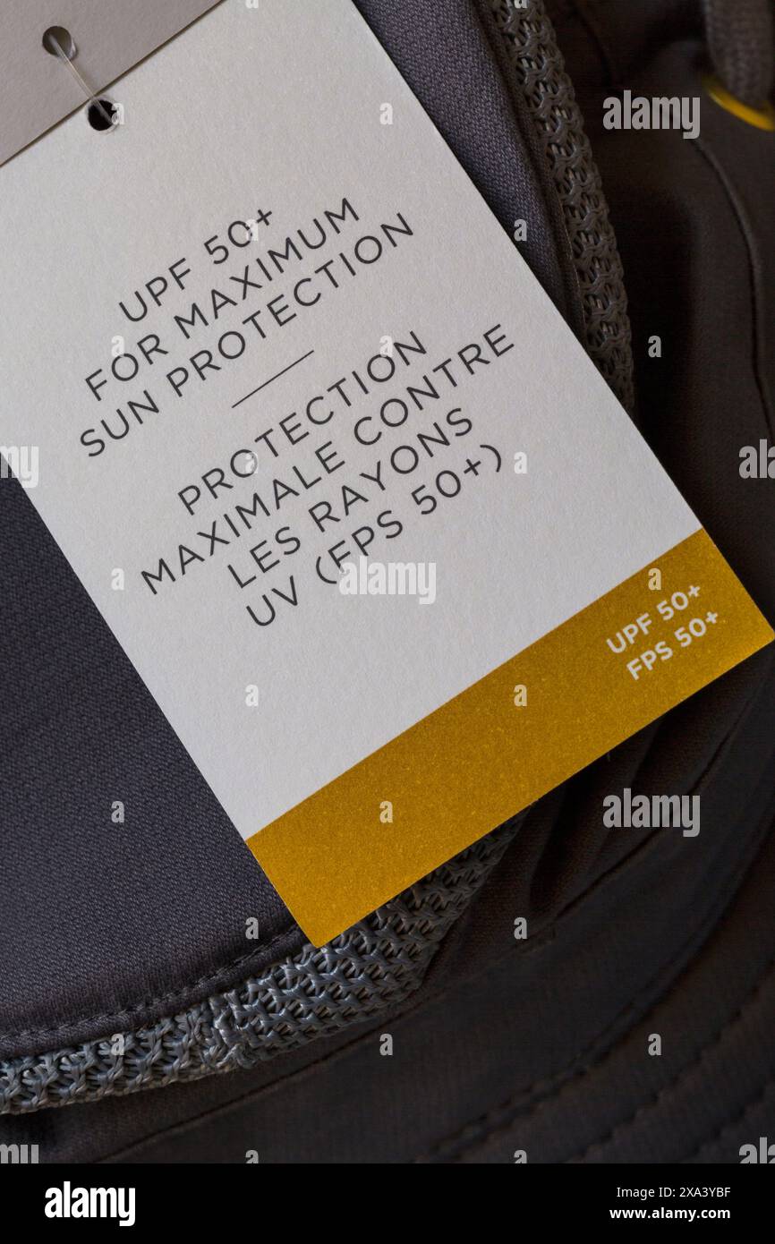 Tilley label tag on Airflo Tilley hat - UPF 50+ for maximum sun ...