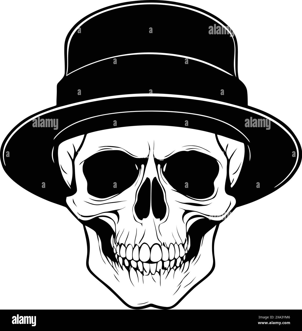 Skeleton with hat Black and White Stock Photos & Images - Alamy