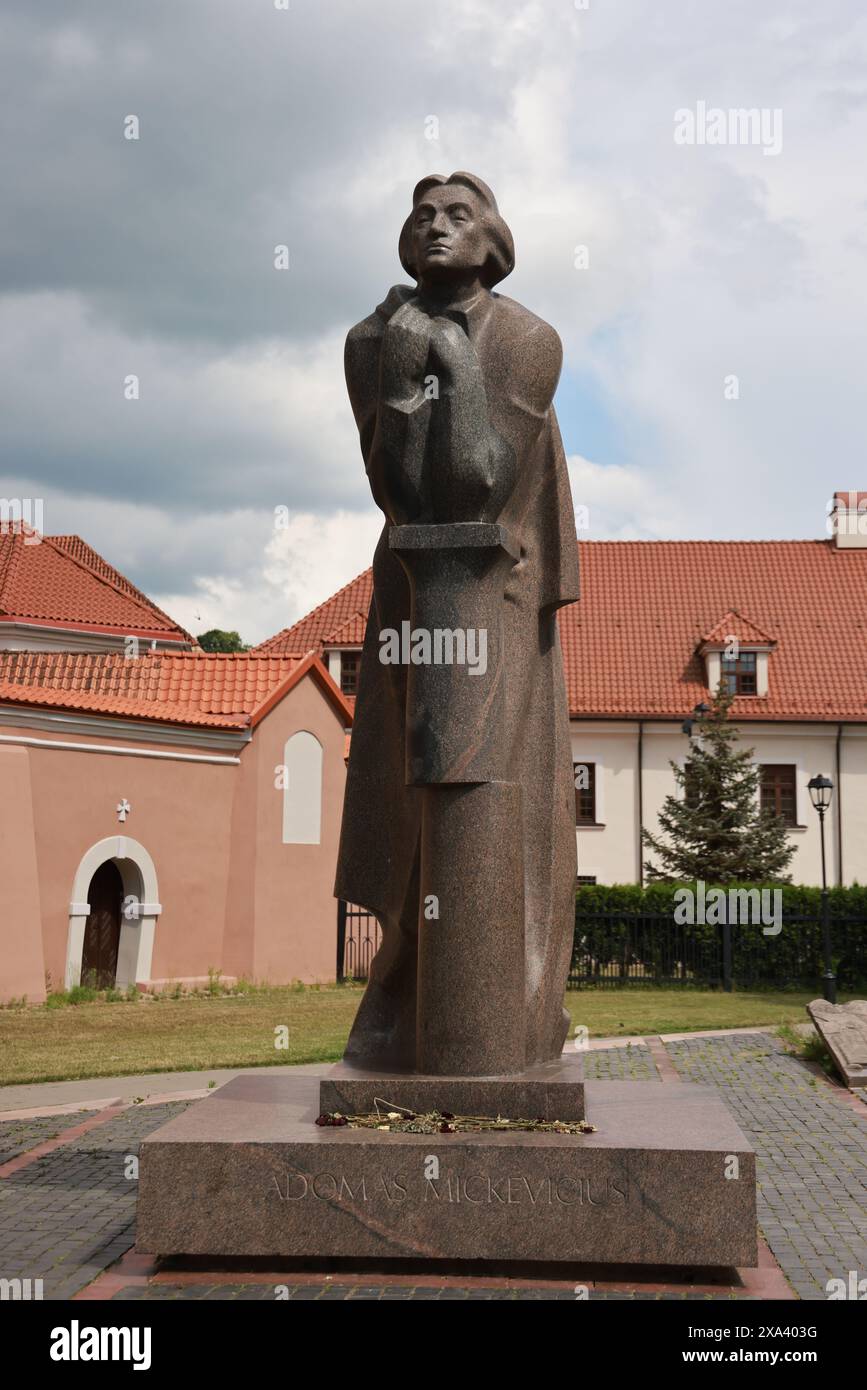 Adam Mickiewicz monument in Vilnius, Lithuania Stock Photo - Alamy