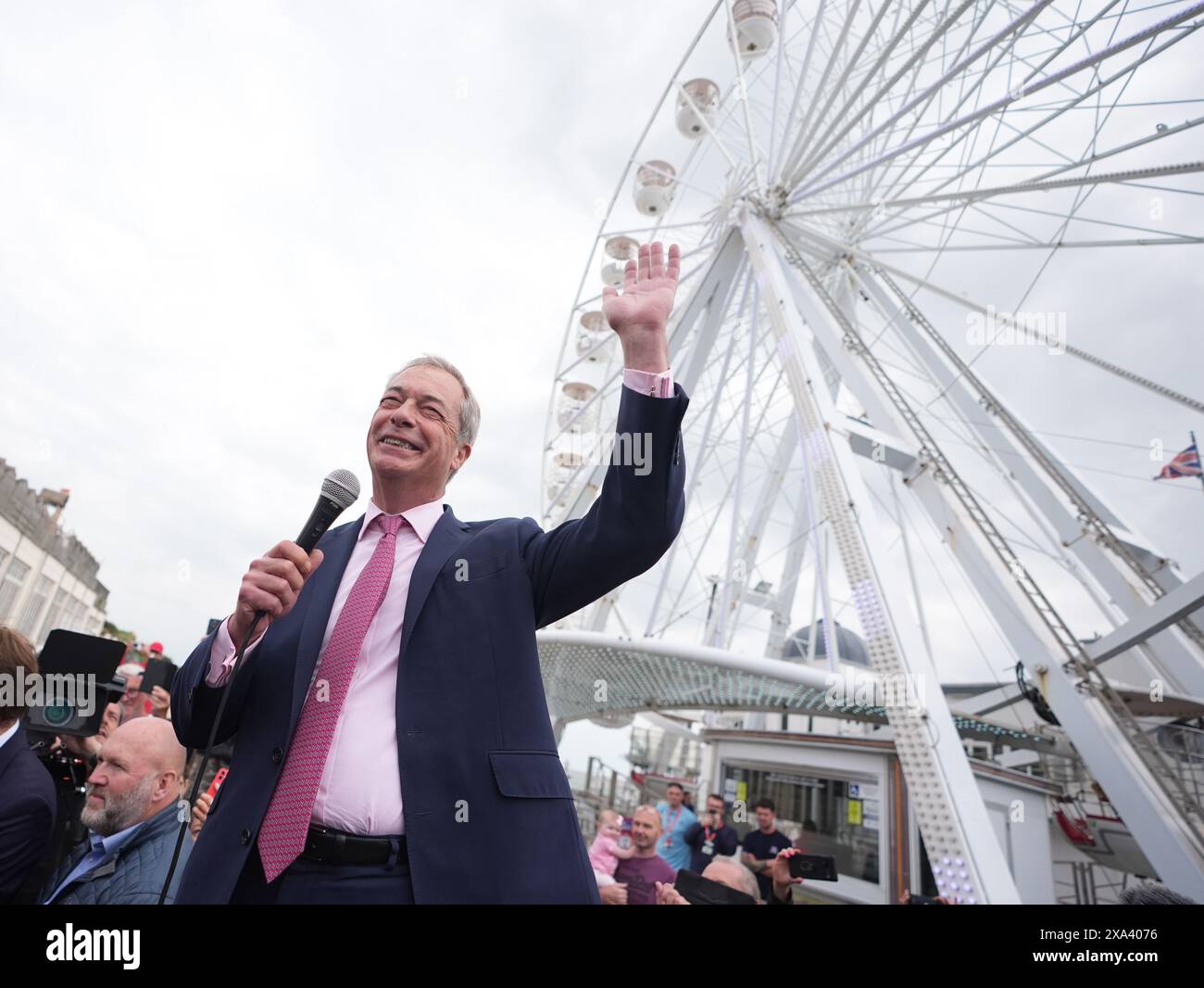 Leader of Reform UK Nigel Farage launches his General Election campaign ...