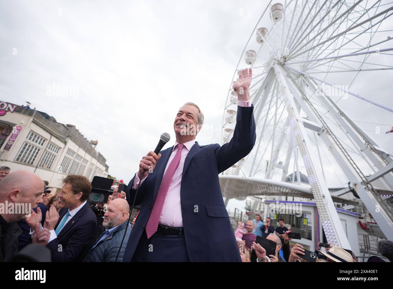Leader of Reform UK Nigel Farage launches his General Election campaign ...