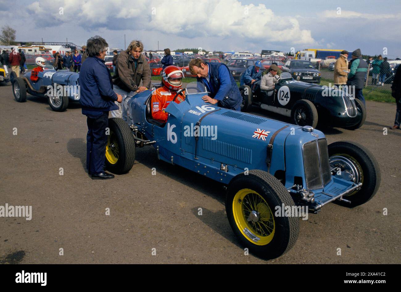 Towcester, Northampton, England circa 1991. An ERA R5B 'Remus' vintage ...