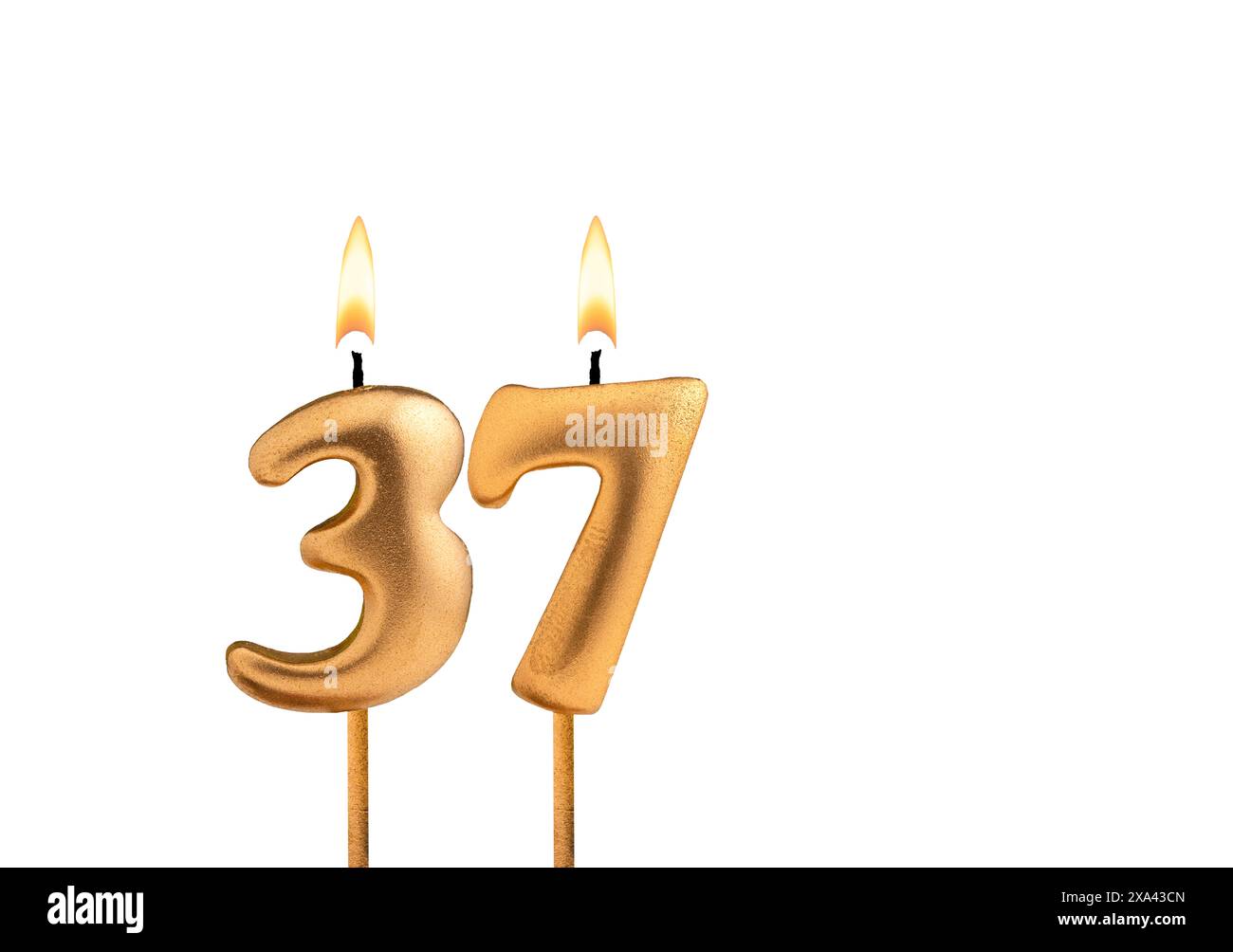 Birthday candle number 37 flame hi-res stock photography and images - Alamy