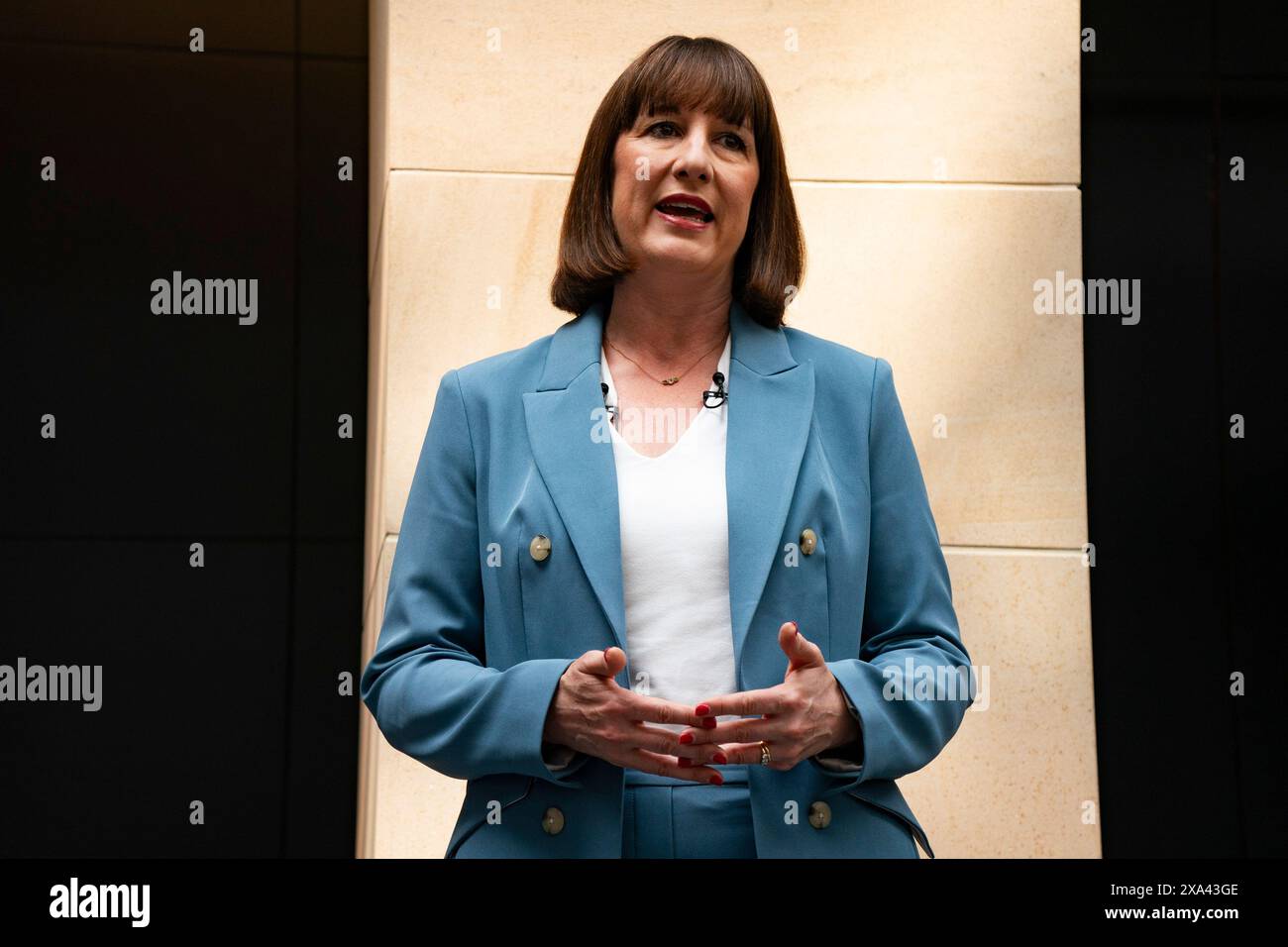 Edinburgh, Scotland, UK. 4th June 2024. Shadow Chancellor Rachel Reeves ...
