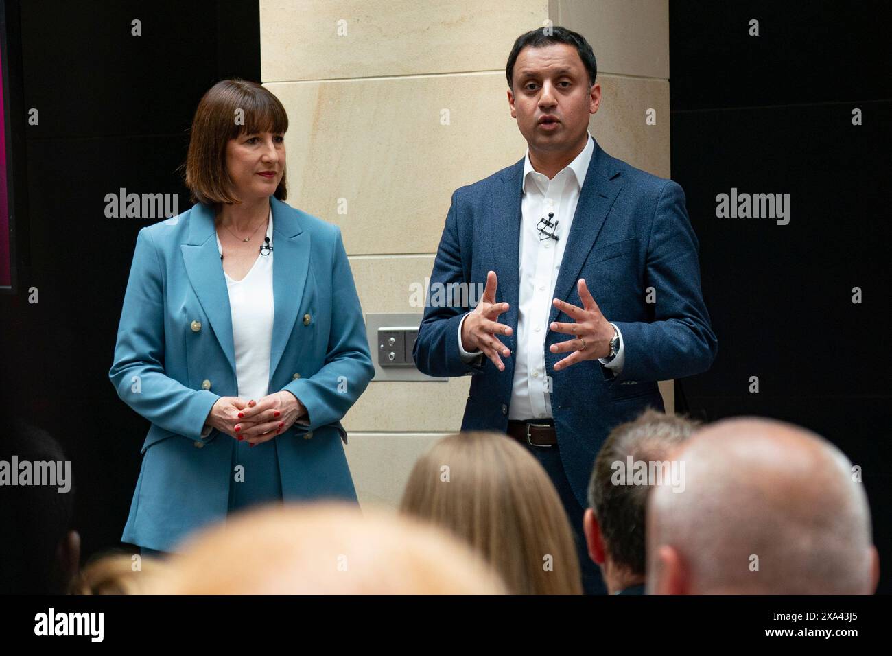 Edinburgh, Scotland, UK. 4th June 2024. Shadow Chancellor Rachel Reeves ...