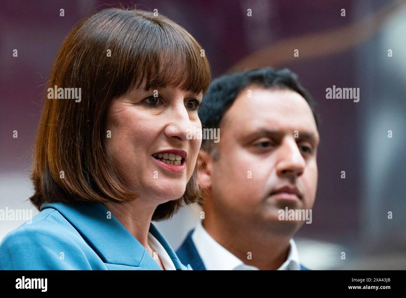 Edinburgh, Scotland, UK. 4th June 2024. Shadow Chancellor Rachel Reeves ...