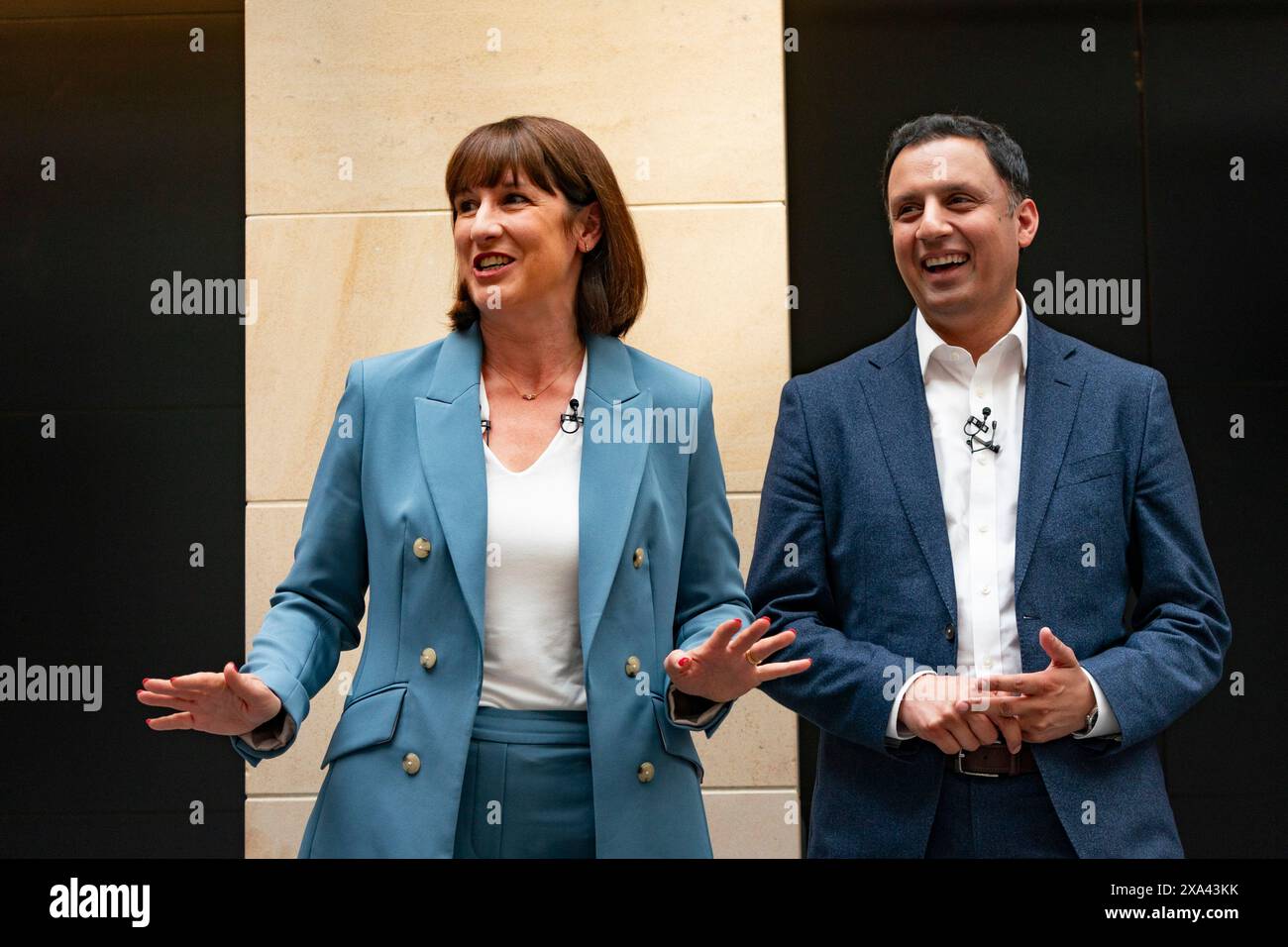 Edinburgh, Scotland, UK. 4th June 2024. Shadow Chancellor Rachel Reeves ...