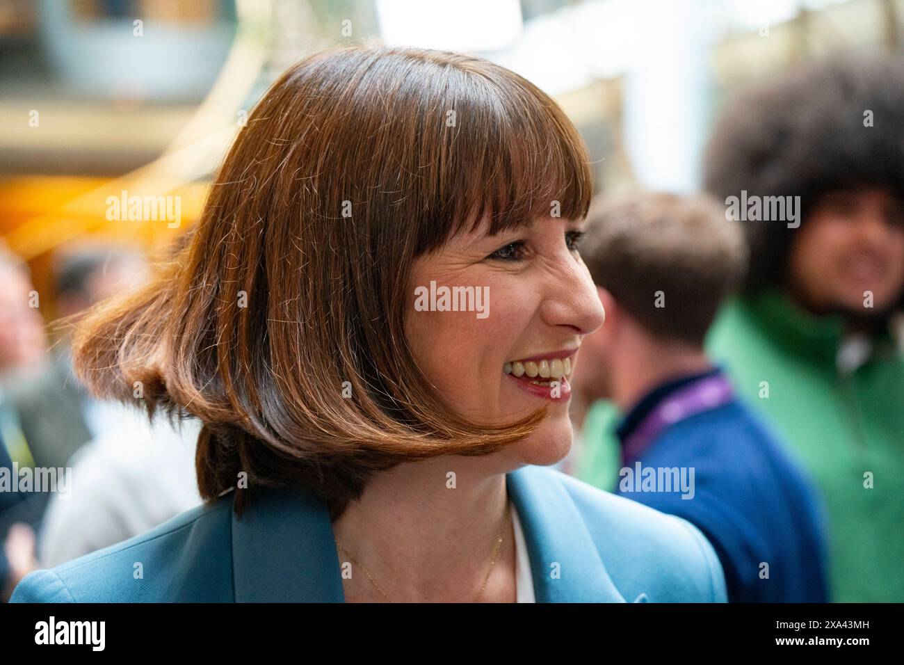 Edinburgh, Scotland, UK. 4th June 2024. Shadow Chancellor Rachel Reeves ...