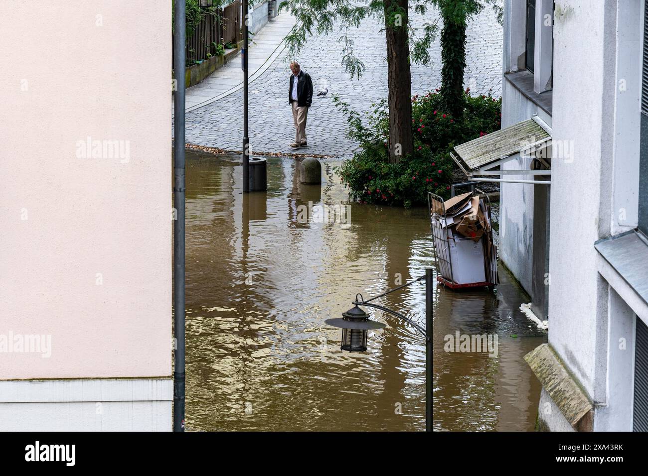 Passau, Germany. 04th June, 2024. Parts of the old town are flooded by ...