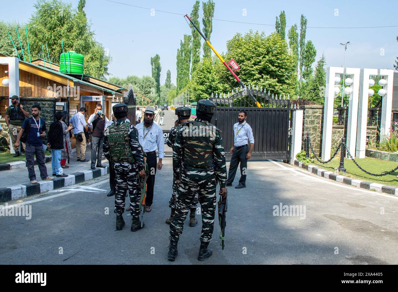 Indian security outside house hi-res stock photography and images - Alamy