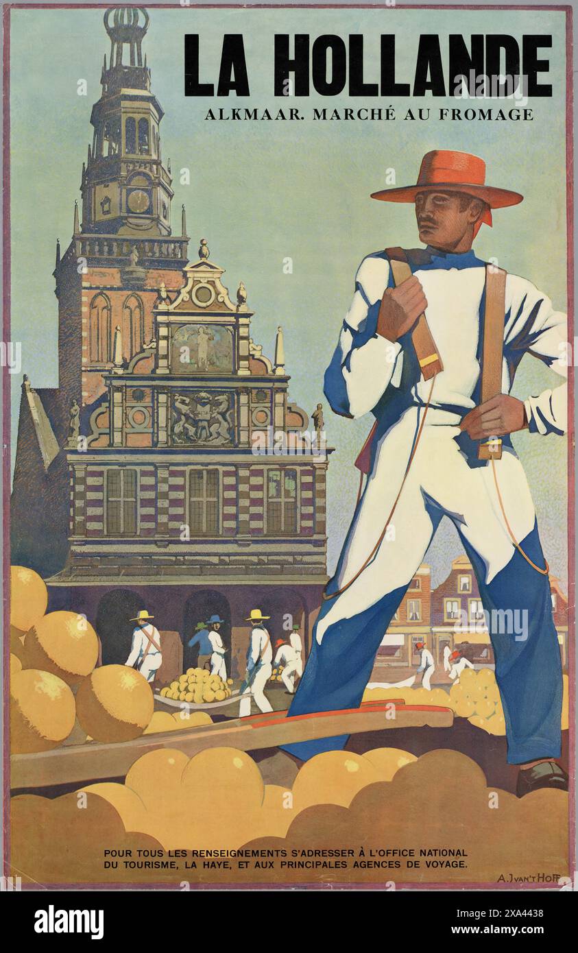 Vintage Dutch Travel Poster. from the tourist office advertising the ...