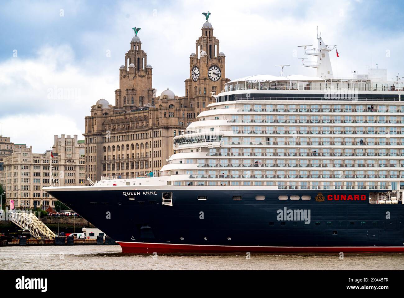 New Cunard cruise liner Queen Anne in Liverpool for the naming ceremony ...