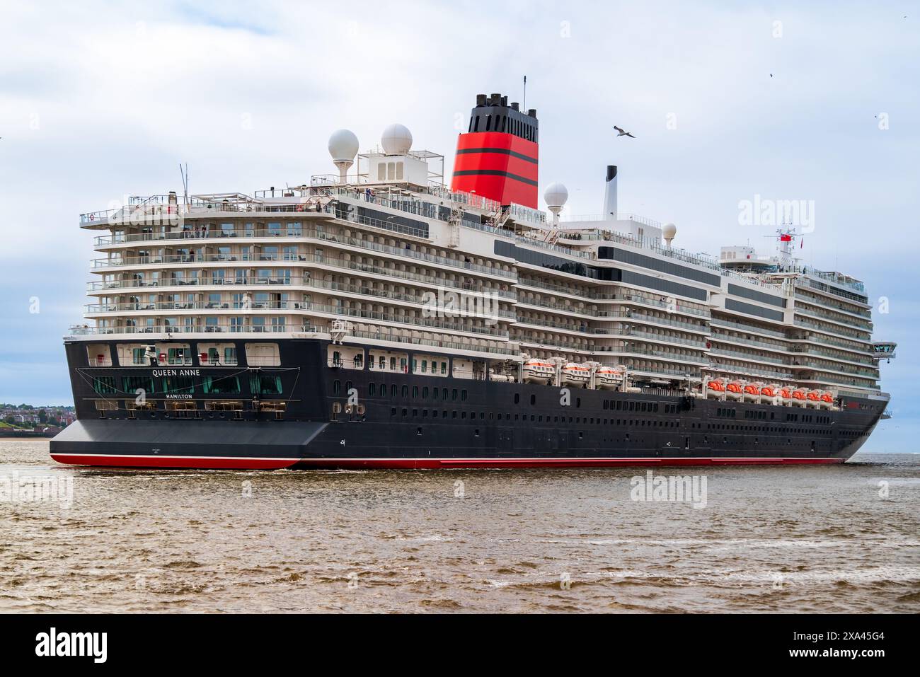 New Cunard cruise liner Queen Anne in Liverpool for the naming ceremony ...