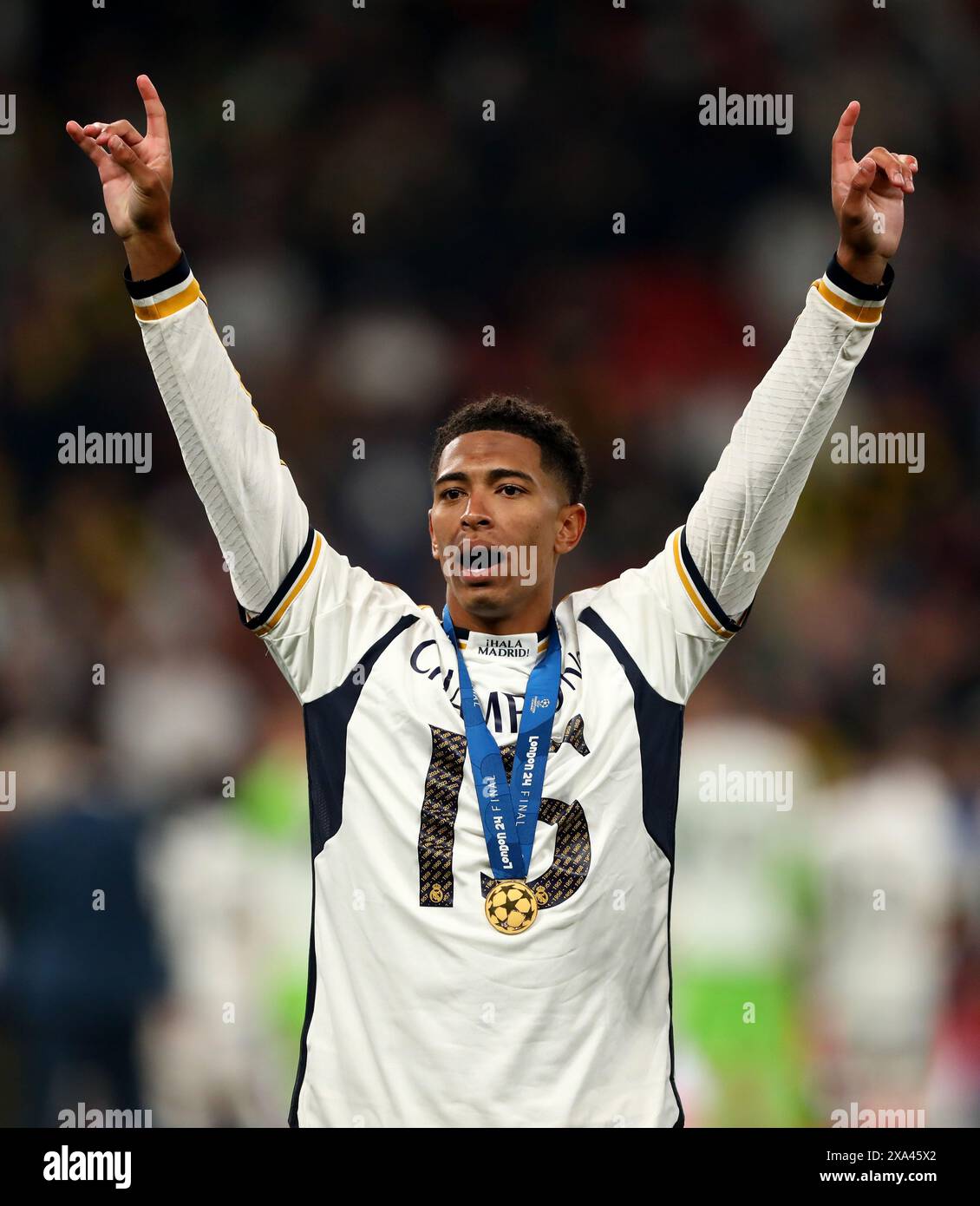 Jude Bellingham of Real Madrid celebrates - Borussia Dortmund v Real ...