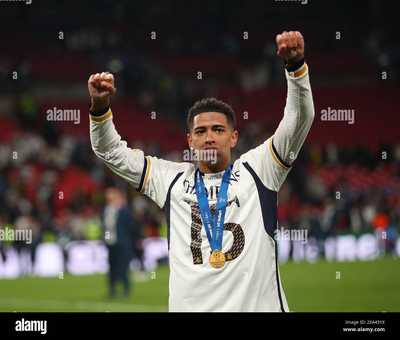 Jude Bellingham of Real Madrid celebrates - Borussia Dortmund v Real ...