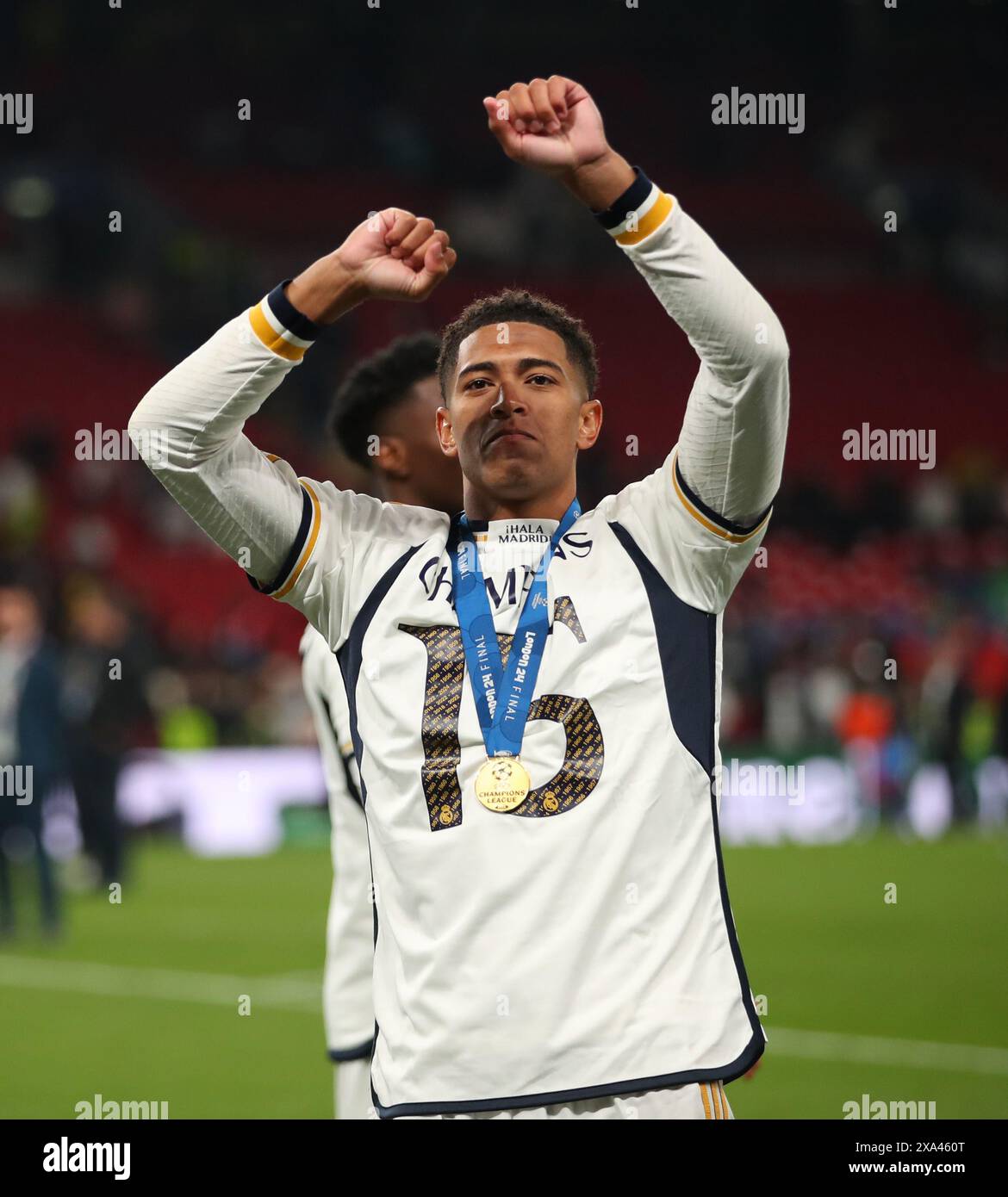 Jude Bellingham of Real Madrid celebrates - Borussia Dortmund v Real ...
