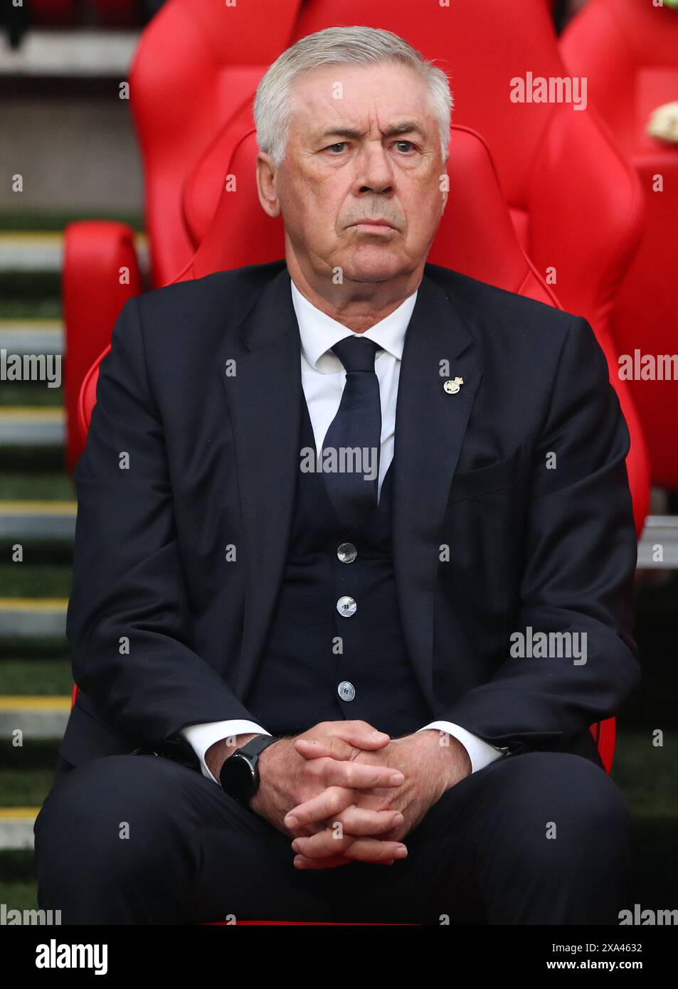 Manager of Real Madrid, Carlo Ancelotti - Borussia Dortmund v Real ...