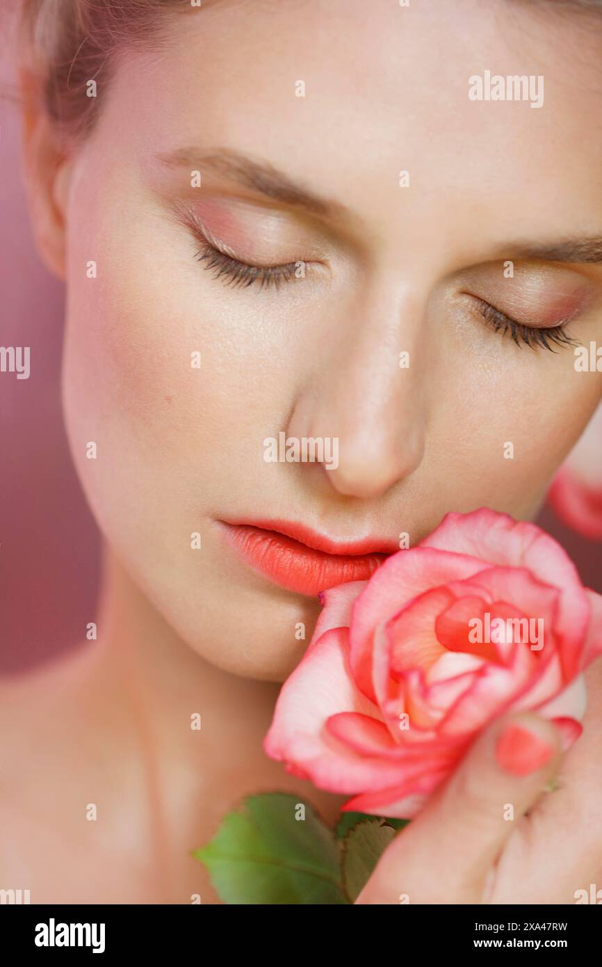 Cropped shot woman closed hi-res stock photography and images - Alamy