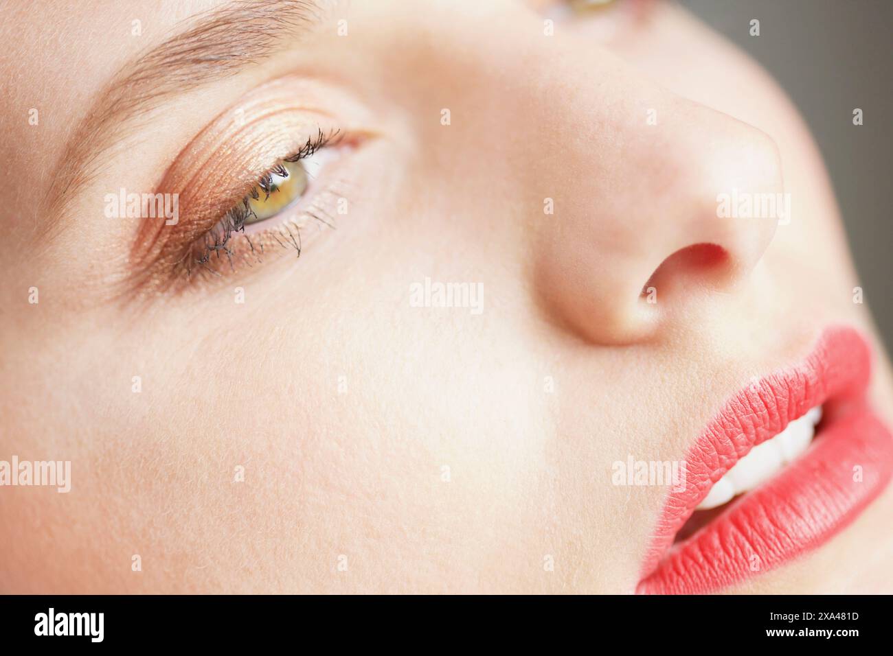Extreme facial close up young hi-res stock photography and images - Alamy