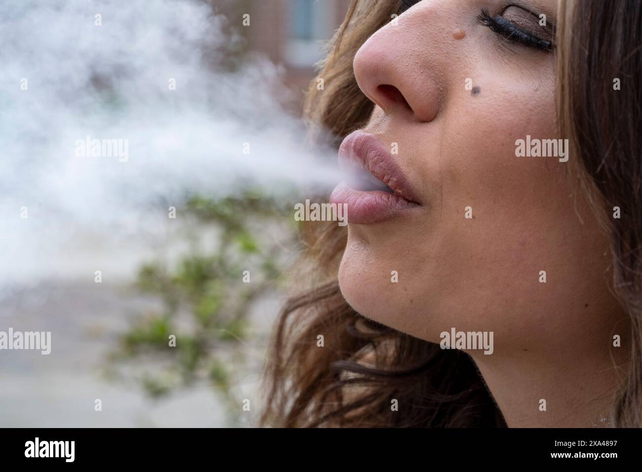 Woman facial features hi-res stock photography and images - Alamy