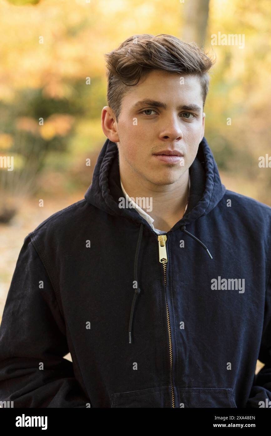 Portrait of Young Adult Man Stock Photo - Alamy