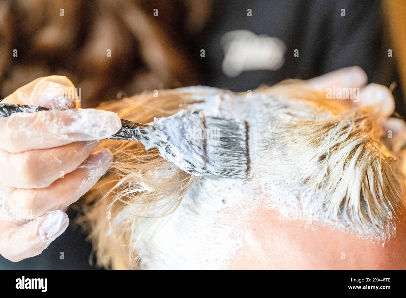 Hair coloring process hi-res stock photography and images - Alamy