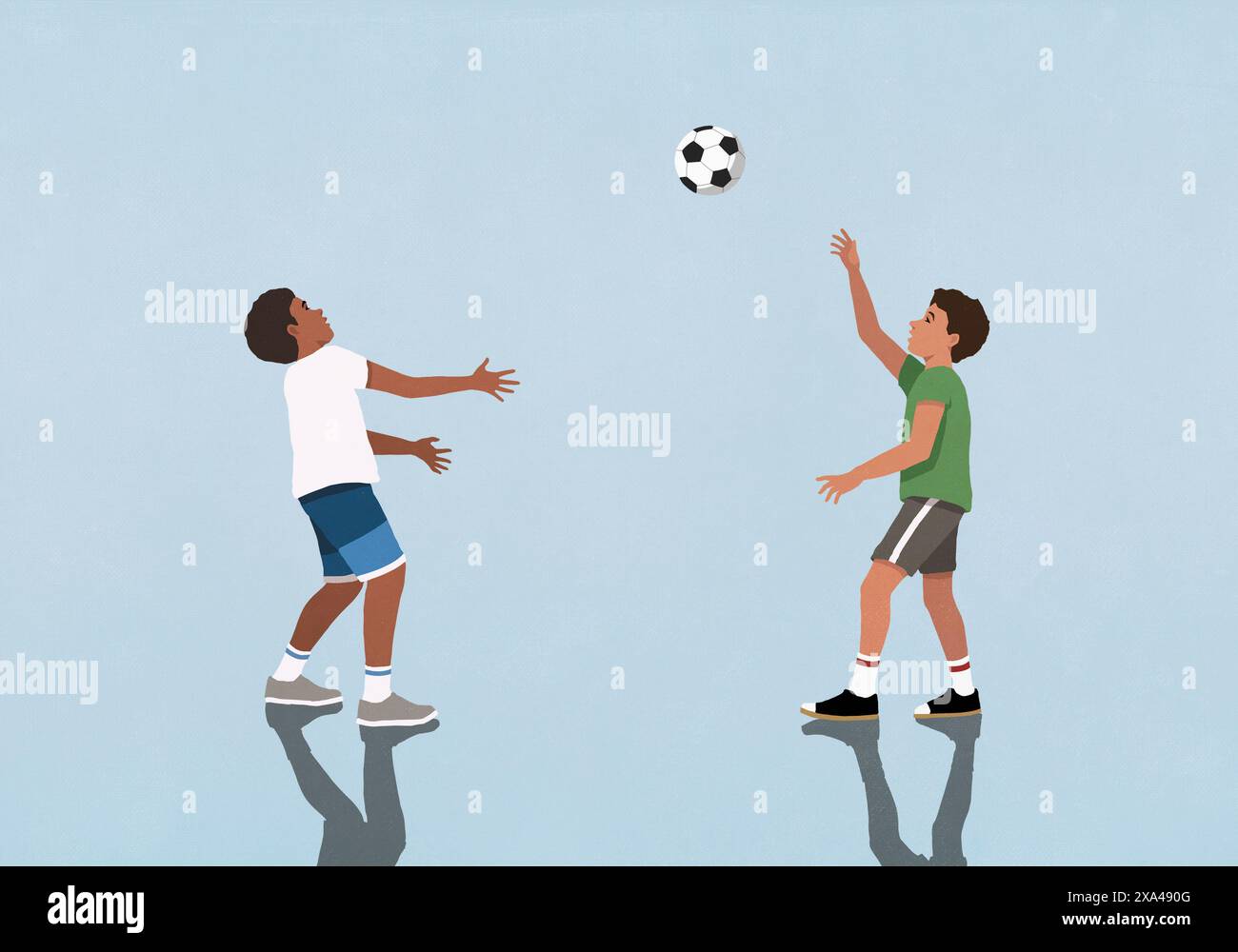 Two friends playing soccer hi-res stock photography and images - Alamy