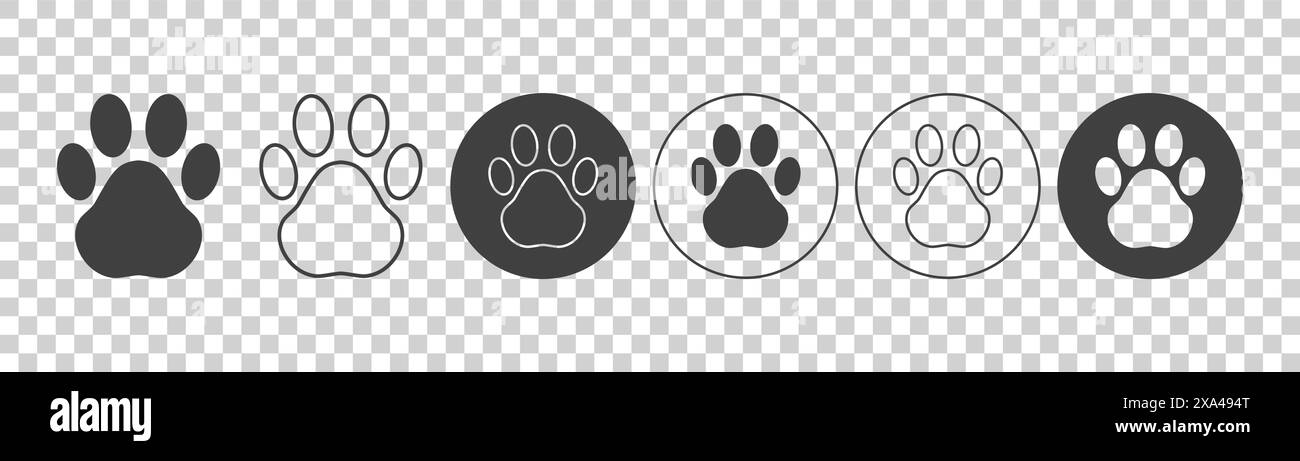 dog footprints icon on white background Stock Vector Image & Art - Alamy