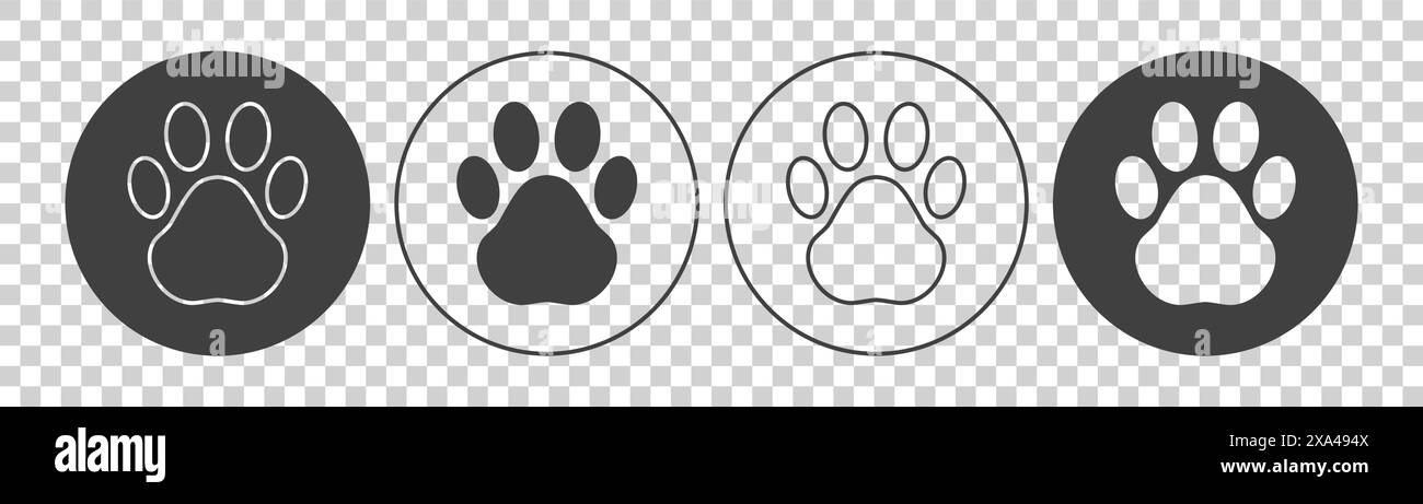 dog footprints icon on white background Stock Vector Image & Art - Alamy