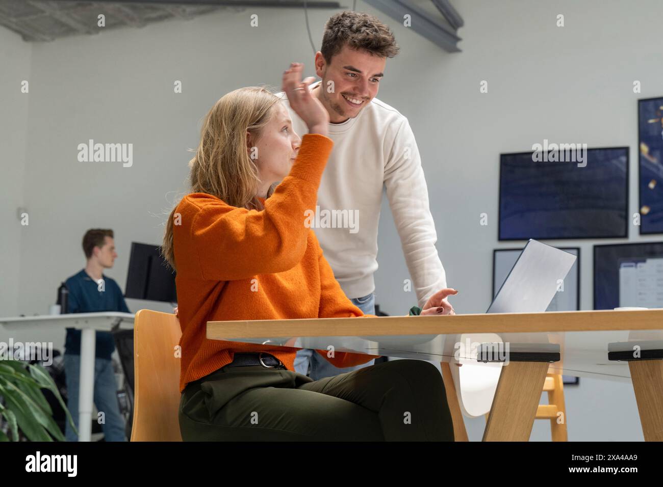 Another individual working background hi-res stock photography and ...