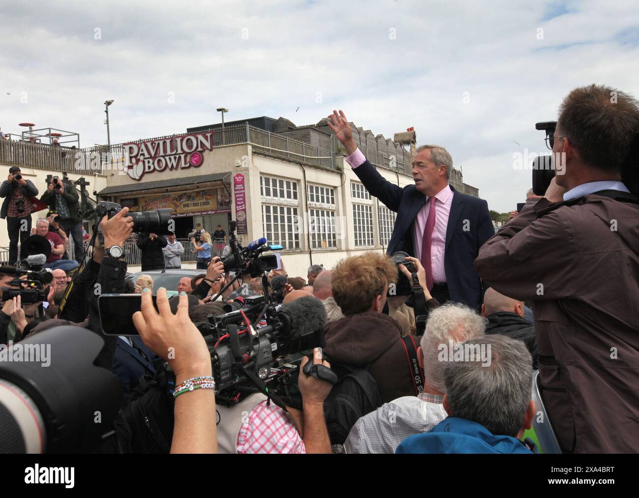 June 4, 2024, Clacton-On-Sea, England, UK: NIGEL FARAGE the Reform UK ...