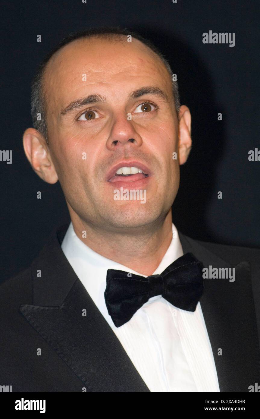 BBC TV anchor and sports presenter Jason Mohammad in dinner jacket and ...