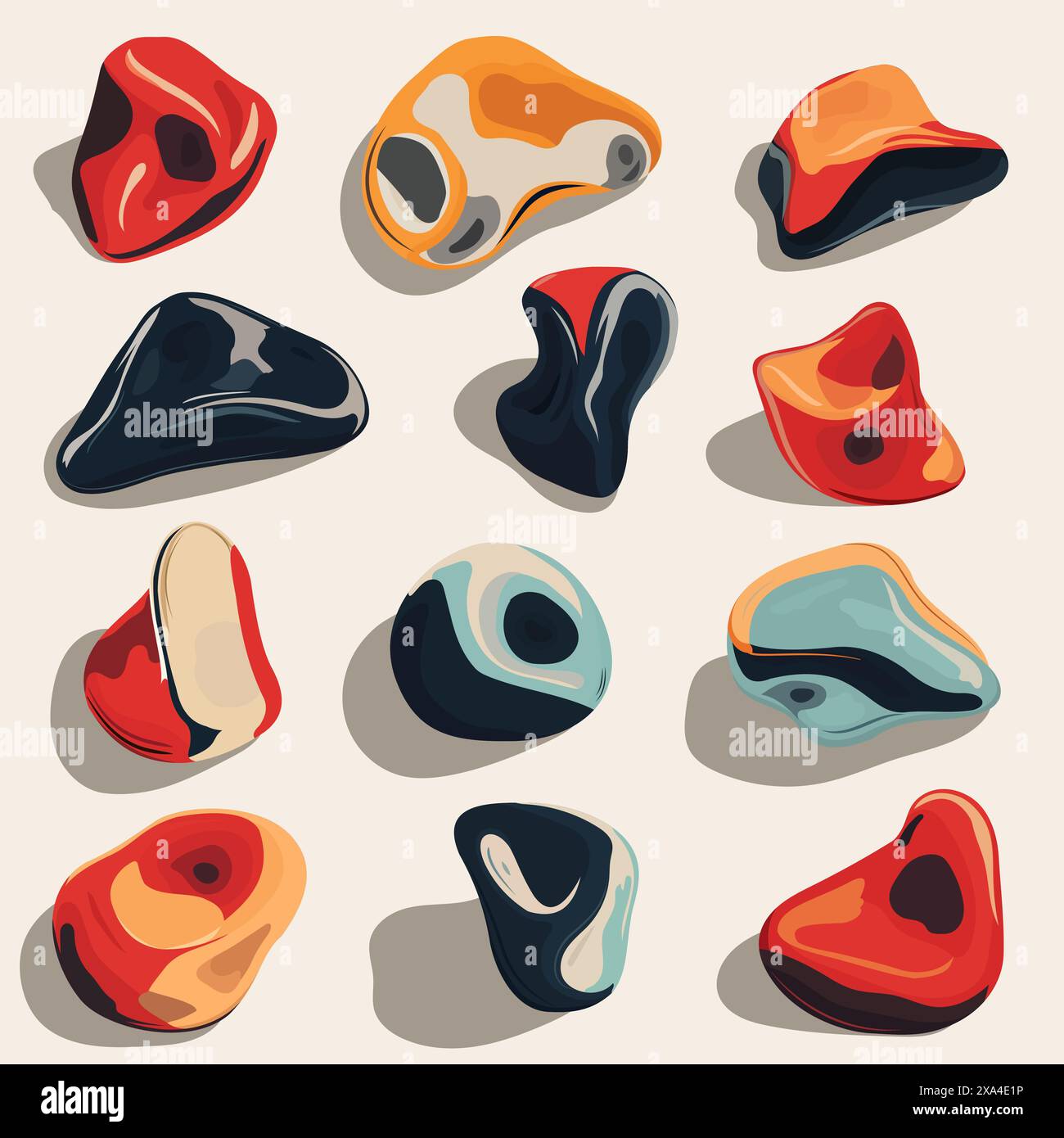 Organic abstract random shapes for pattern design element or background ...