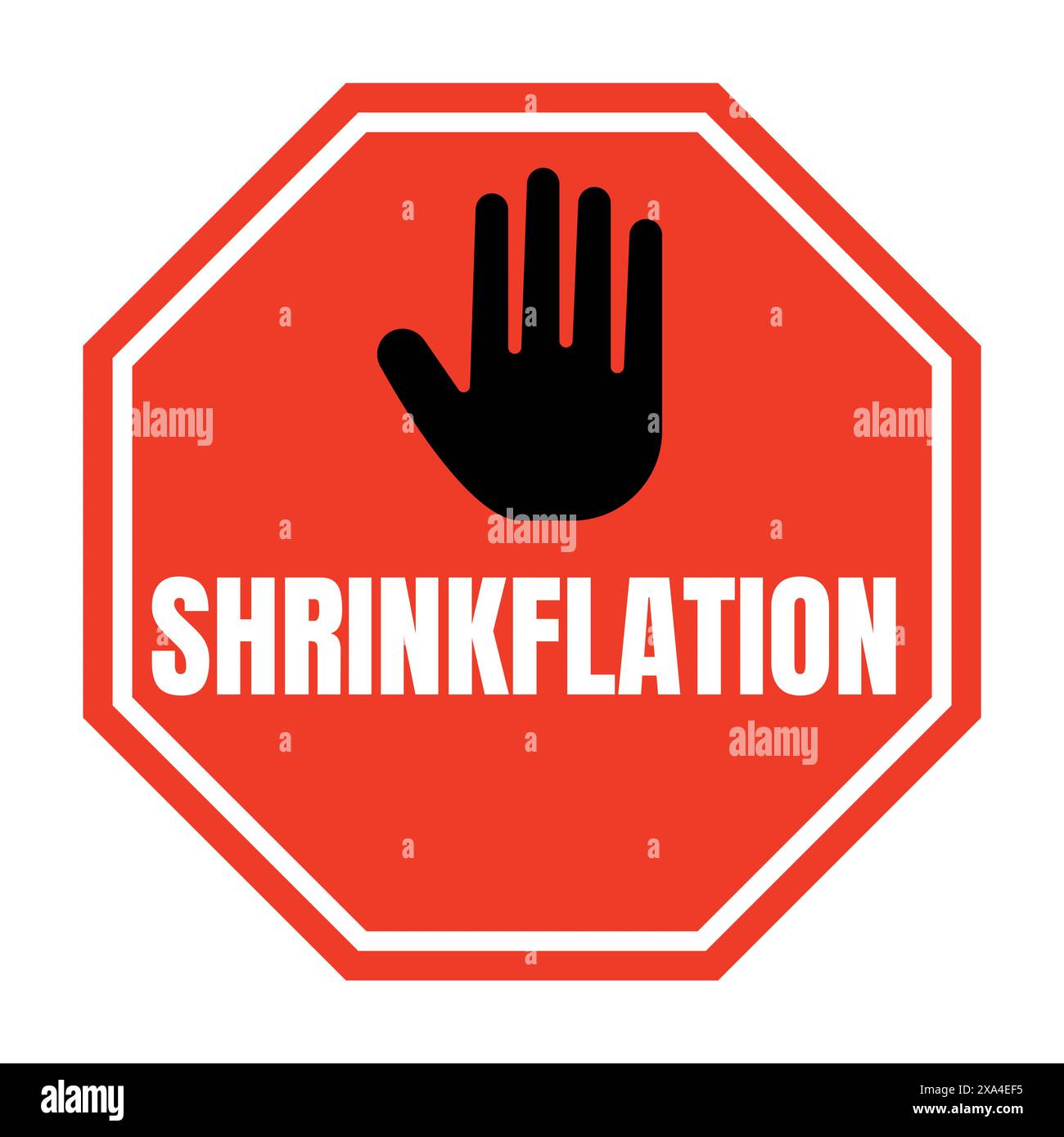 Stop shrinkflation symbol icon illustration Stock Photo - Alamy