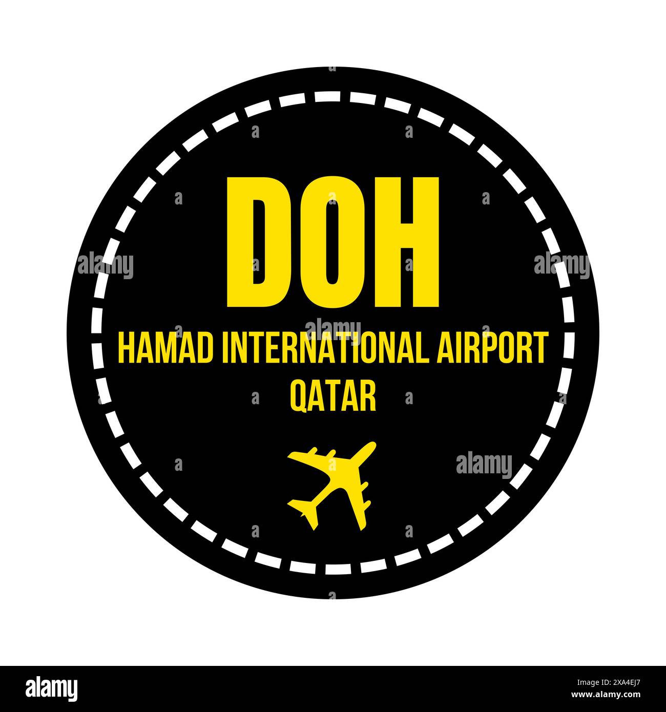 DOH Hamad international airport symbol icon Stock Photo - Alamy