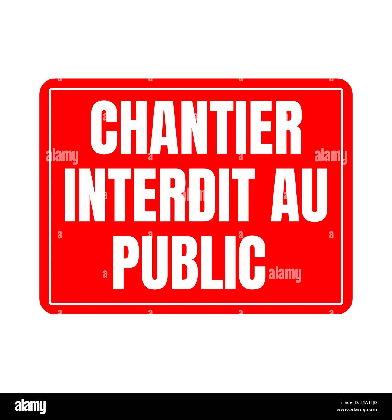 Construction site do not enter symbol icon called chantier interdit au ...