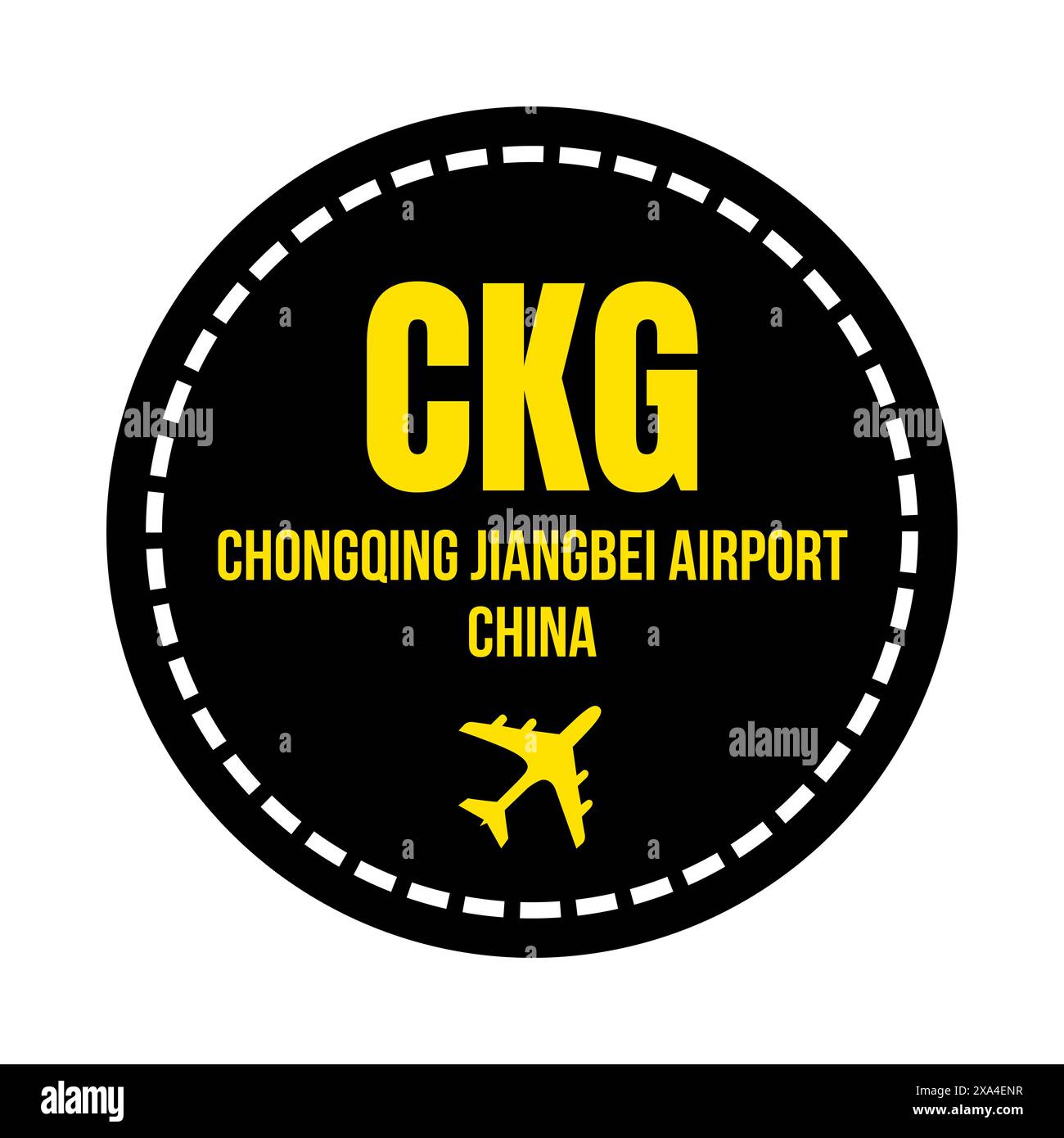 CKG Chongqing Jiangbei airport symbol icon Stock Photo - Alamy