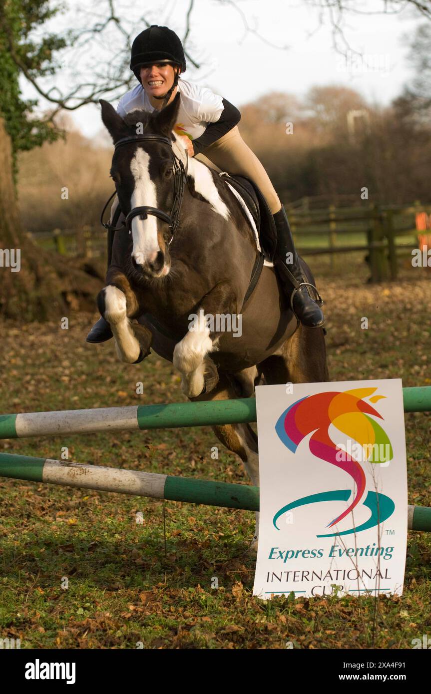 Tara Palmer-Tomkinson in training today on her horse Barney at Cardiff ...