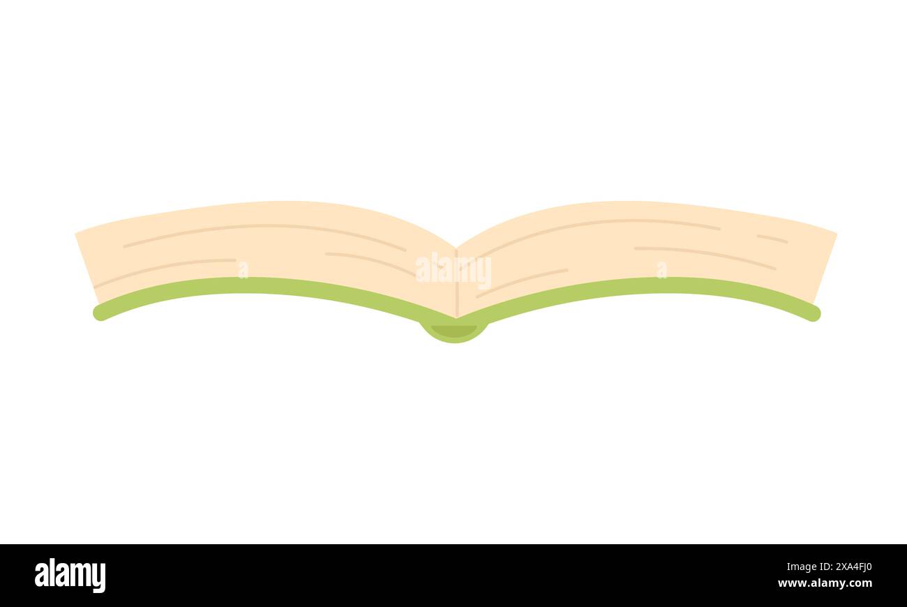 Open paper book, dictionary or notebook with green cover to study ...