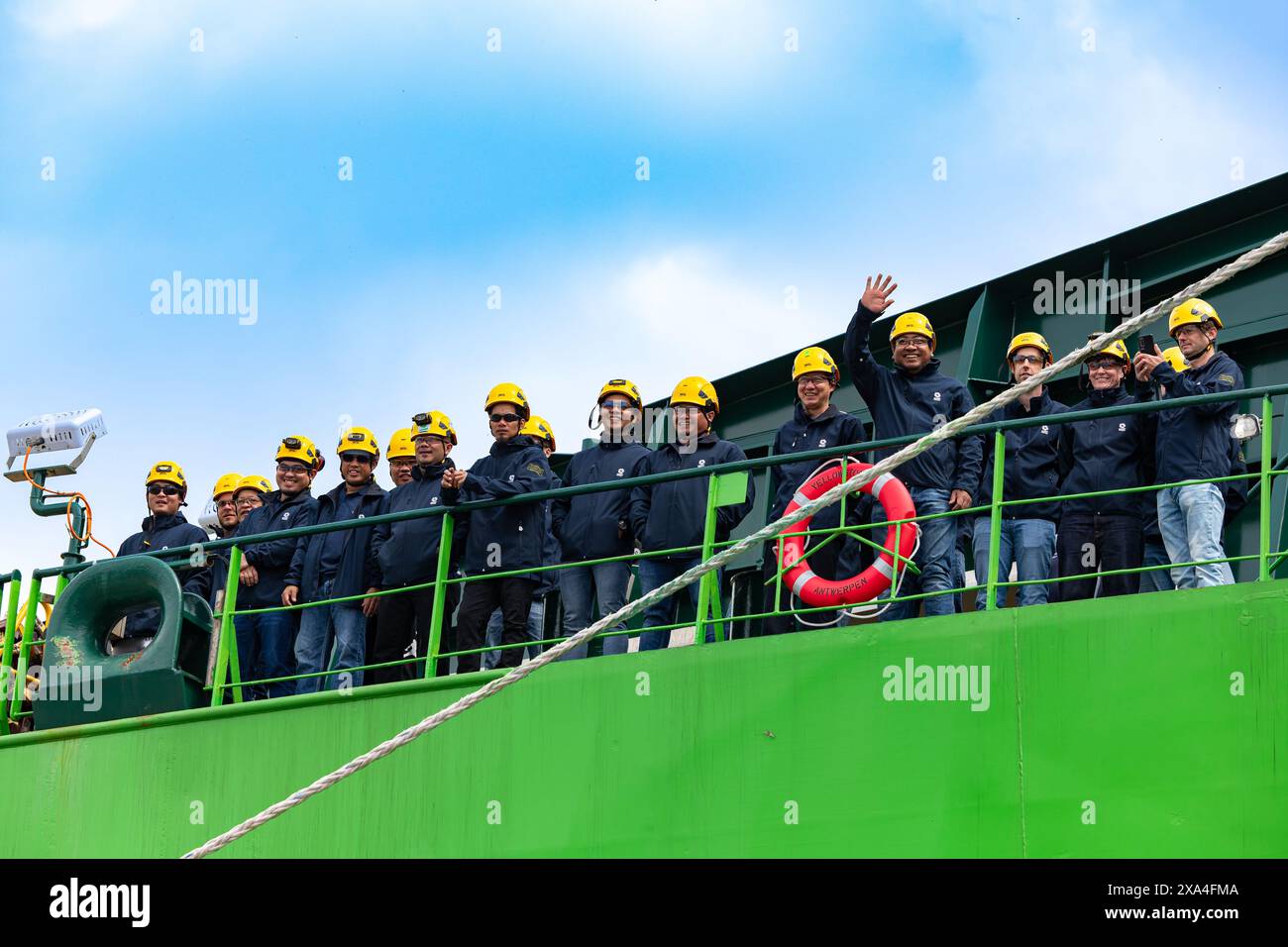 this picture shows the presentation of the 'Yellowstone' fallpipe rock ...
