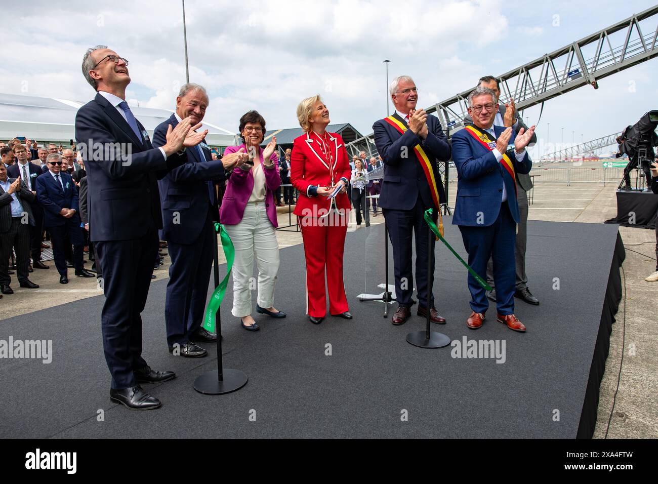 DEME Group CEO Luc Vandenbulcke, Ackermans & van Haaren Chairman Baron ...