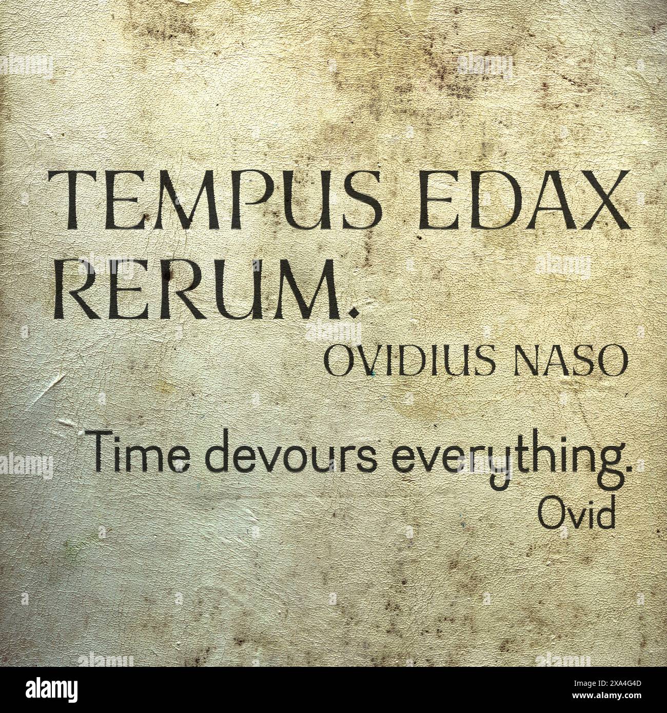 Time devours everything- original Latin quote with english translation ...