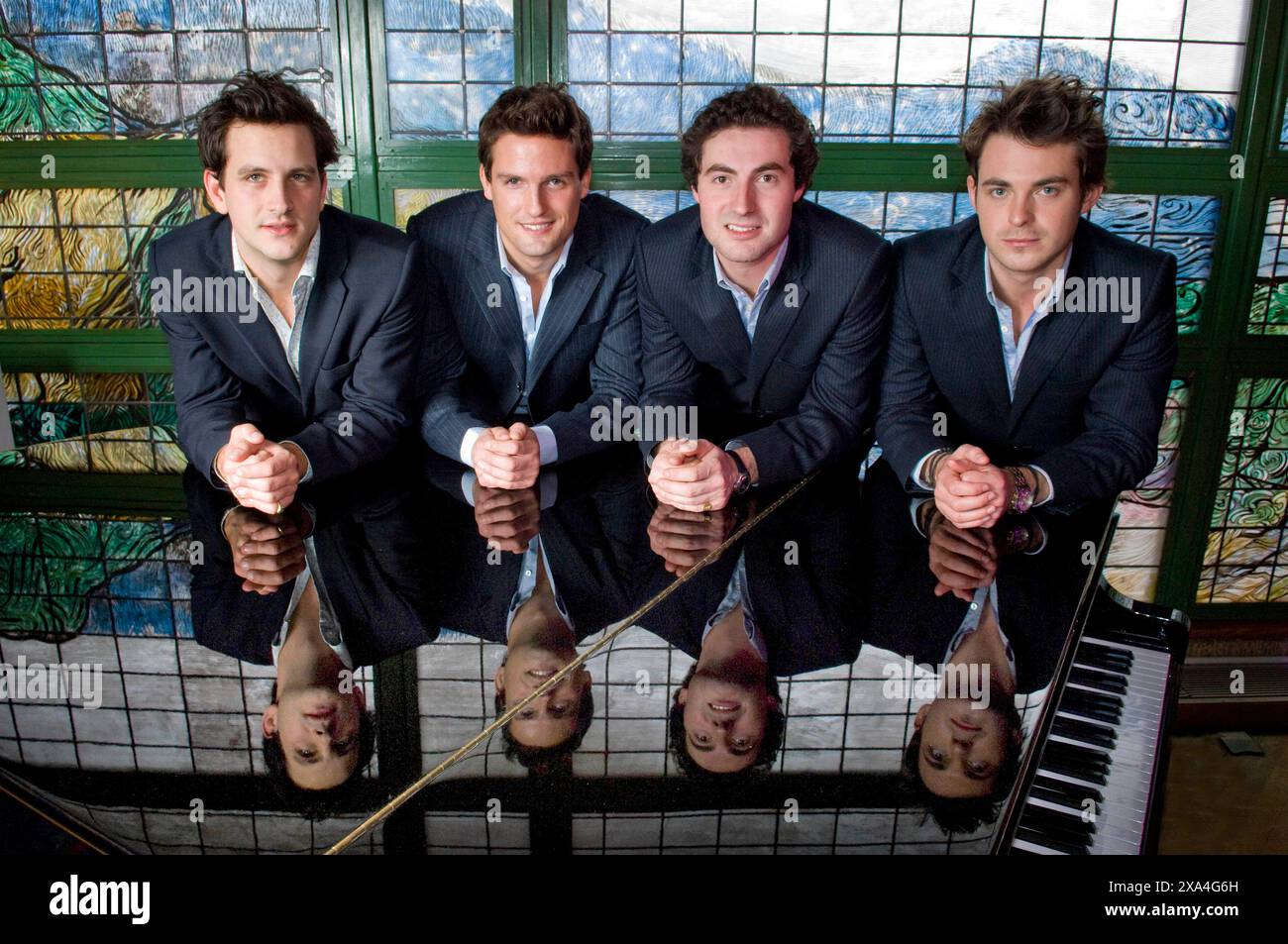 Male singing group Blake pictured at the launch of the Llangollen ...