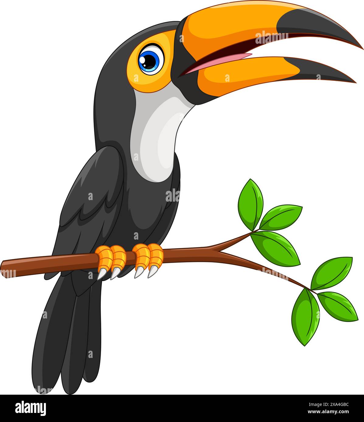 Cute toucan bird cartoon on white background Stock Vector Image & Art ...